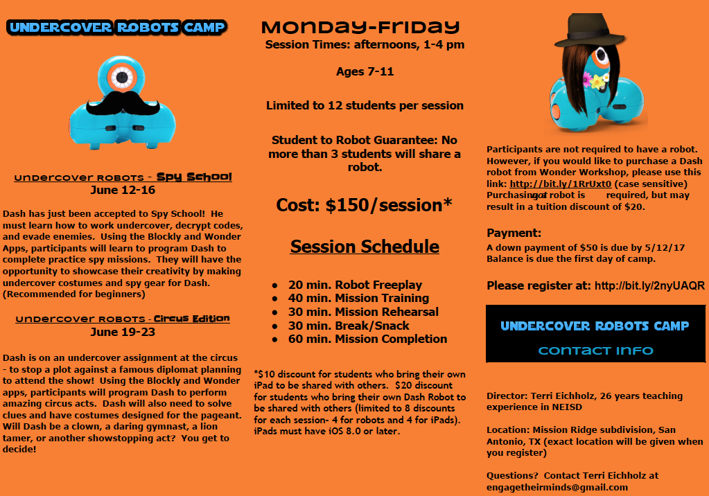 Undercover Robots Camp 2017 – Engage Their Minds